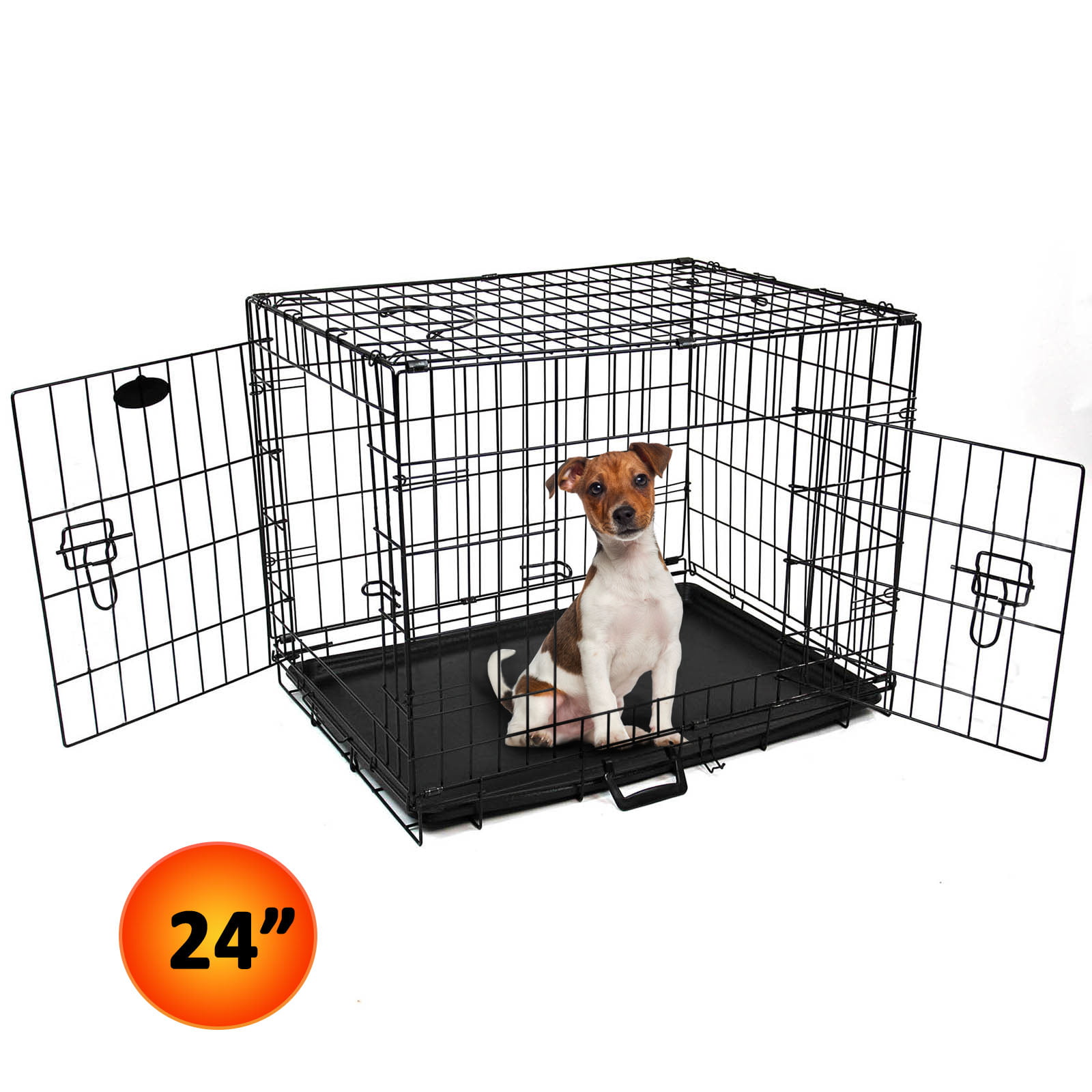 24in Metal Dog Cage Black 21047 - Easipet | We are now Actiaspet