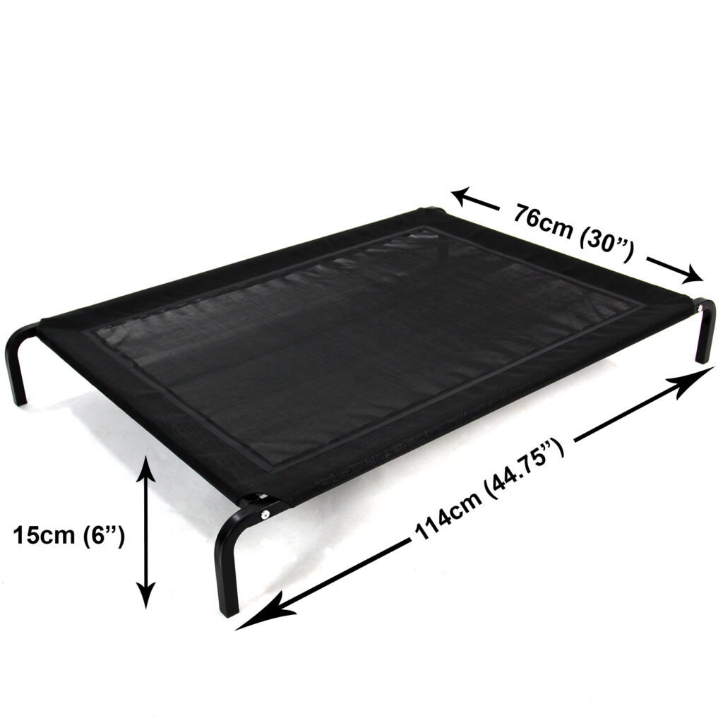Elevated Pet Bed Black Mesh - Welcome to Actiaspet
