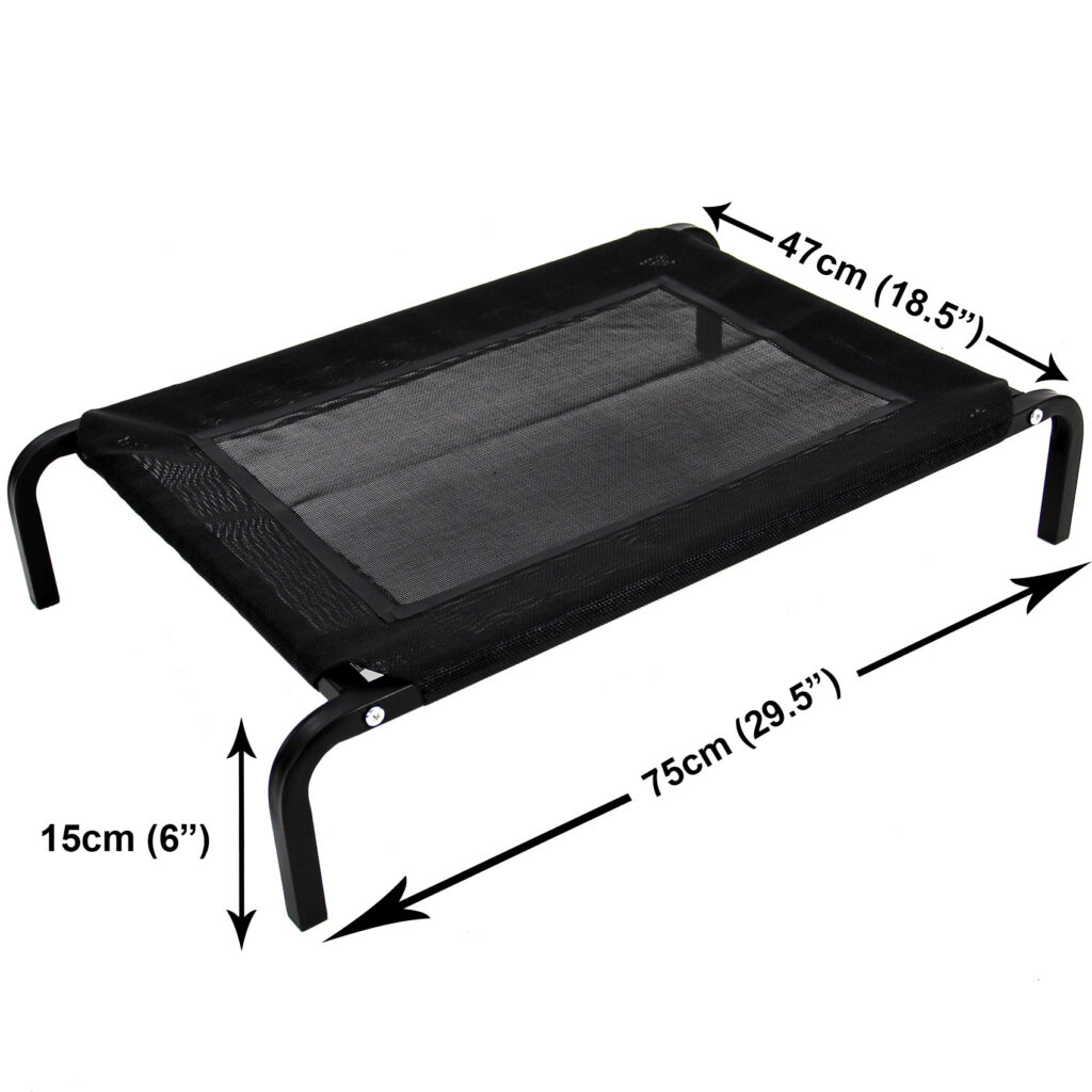 Elevated Pet Bed Black Mesh - Welcome to Actiaspet